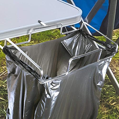 GOTOTOP Trash Bag Holder,Outdoor Trash Can Bracket Dustbin Cage Table Garbage Storage Bags Rack Hanging Metal Trash Bag Holder for Kitchen Storage Cupboard,13.6β X 10.2β X 1.8β