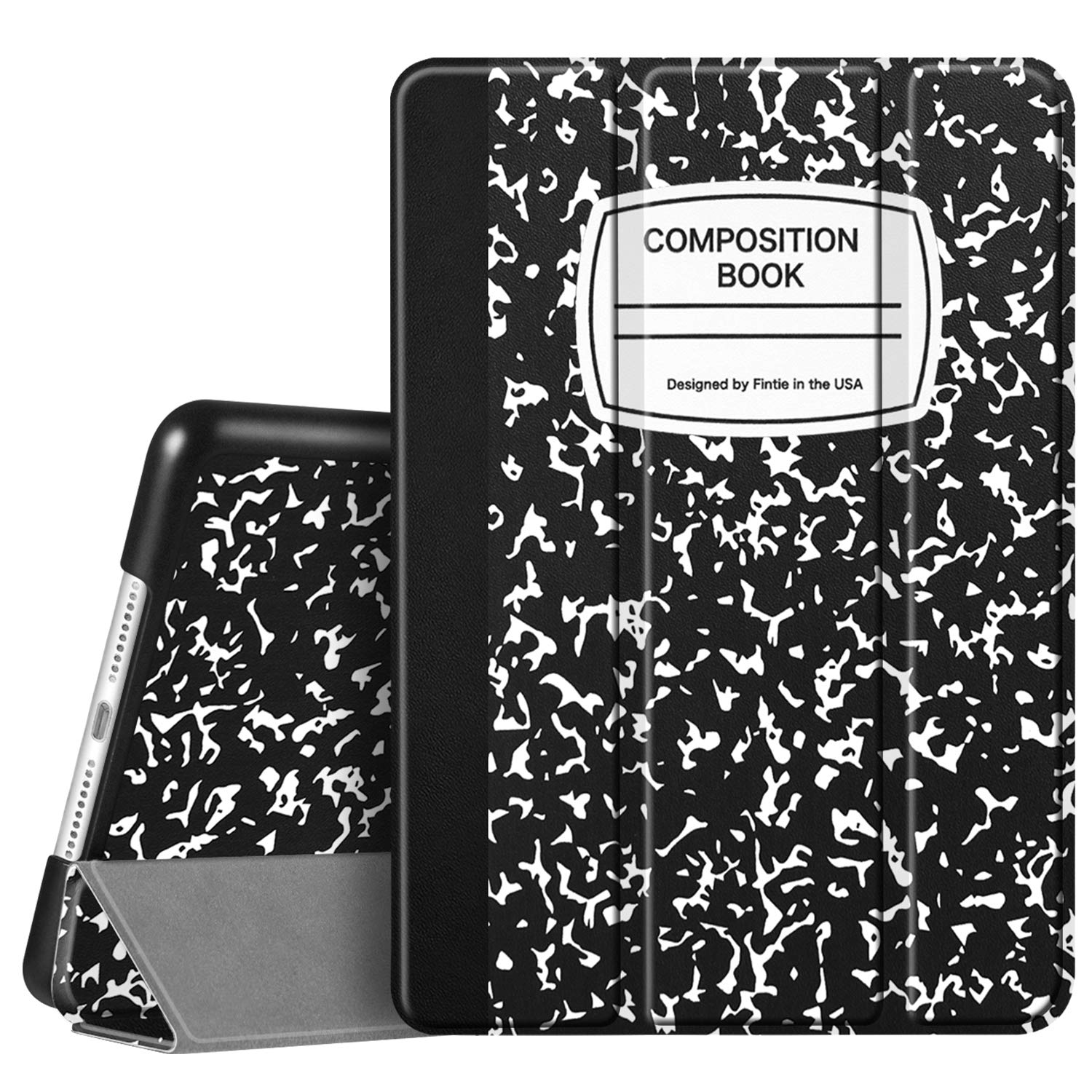 Fintie Case for iPad 9th Generation (2021) / 8th Generation (2020) / 7th Gen (2019) 10.2 Inch - Lightweight Slim Shell Standing Hard Back Cover with Auto Sleep/Wake Feature, Composition Book Black