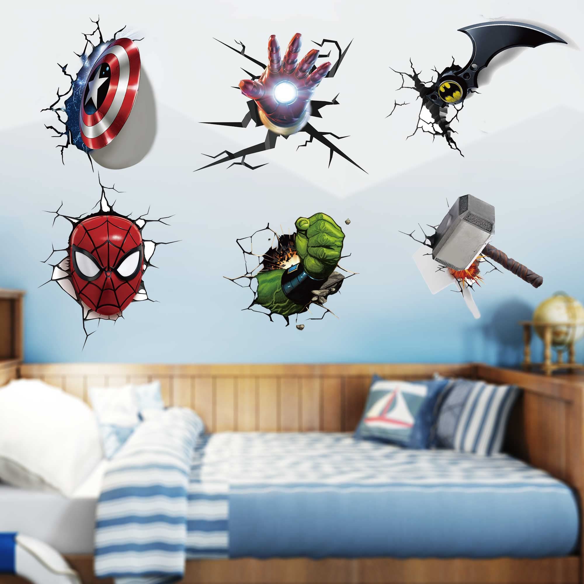 3D Removable Wall Decals DIY Wall Stickers Posters for Baby Boy Bedroom Decor Nursery Children Playroom Decoration