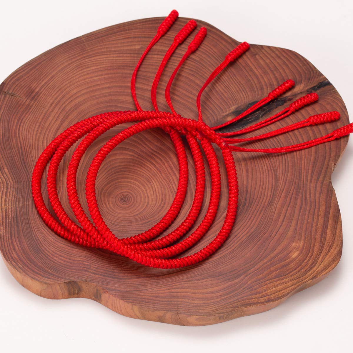 ASEWIHA Tibetan Lucky Red String Woven Bracelet for Protection Men Women Good Luck Red Thread Bracelet Handmade Knots Red Black Cord Rope Bracelet Adjustable,E