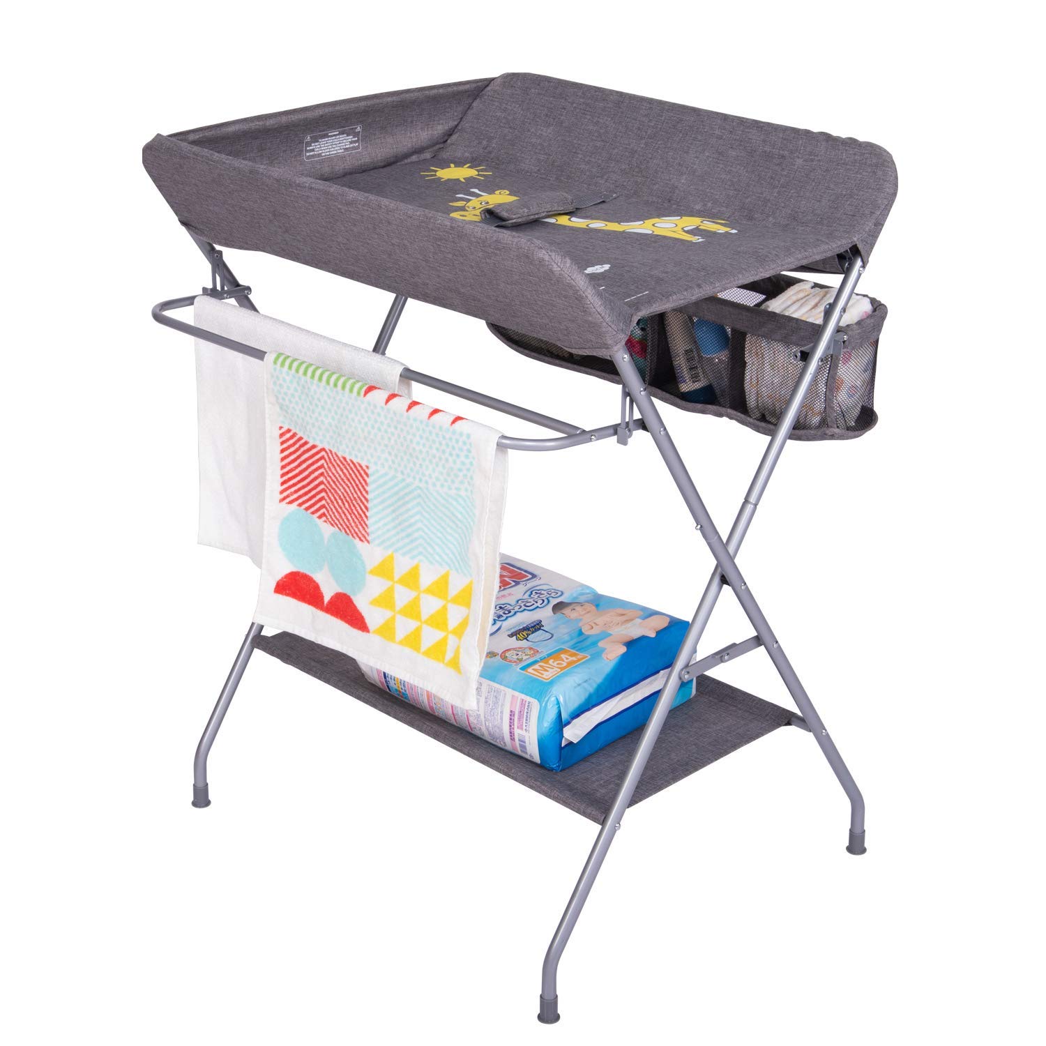 Kinfant Portable Baby Changing Table - Folding Diaper Station Nursery Organizer for Infant