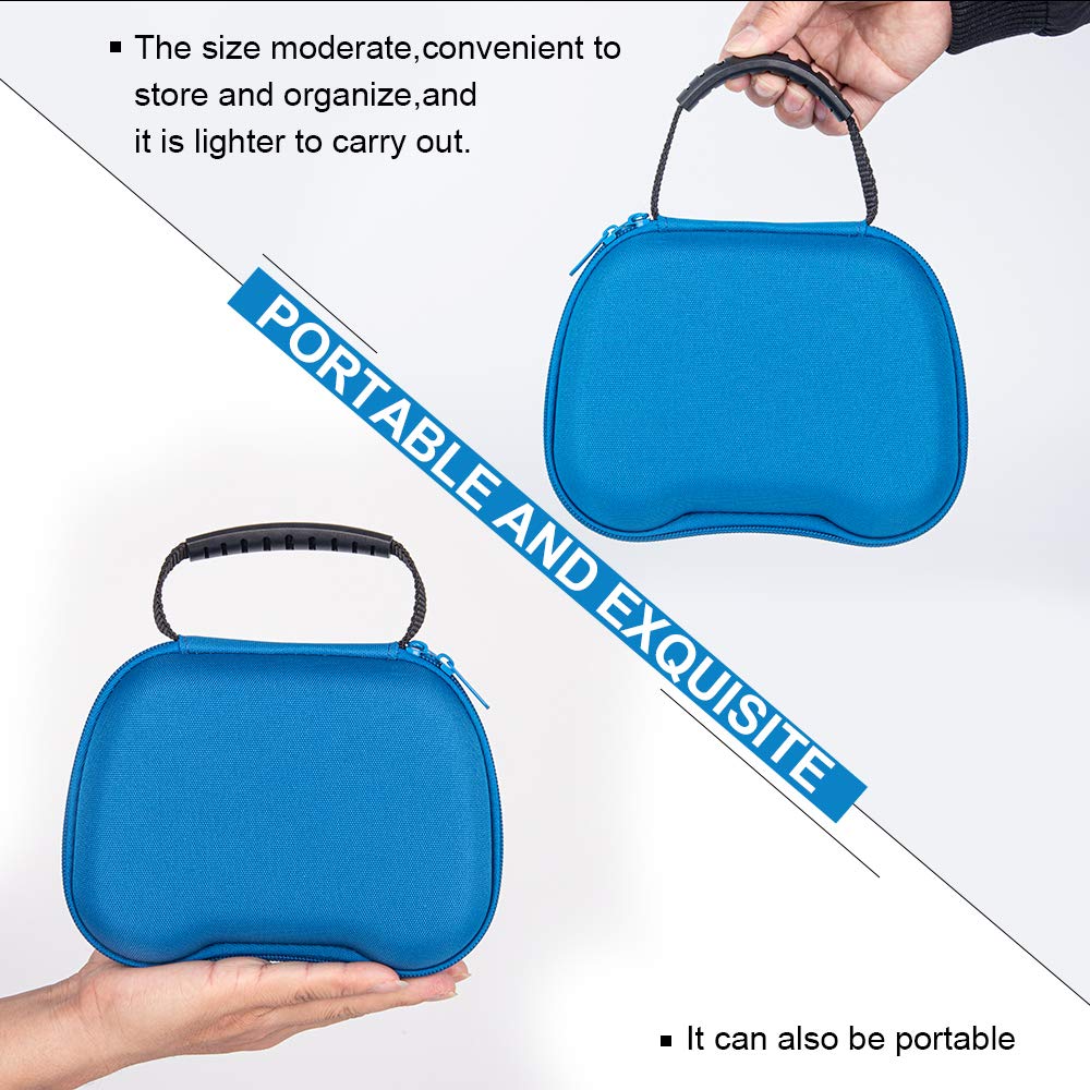 ASFSKY PS5 DualSense Controller Carry Case PS5 Controller Storage Bag Travel Carrying Case Holder Shockproof Protective Hard Case for PlayStation 5 DualSense Controller (BLUE)