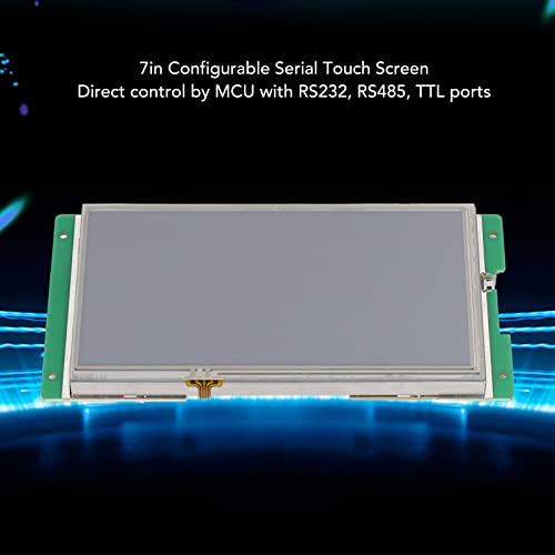 4 Wire Industrial LCD Screen, LED Backlight 7in Serial Touch Screen Power Off Data Saving MCU Control for DIY Electronic Equipment