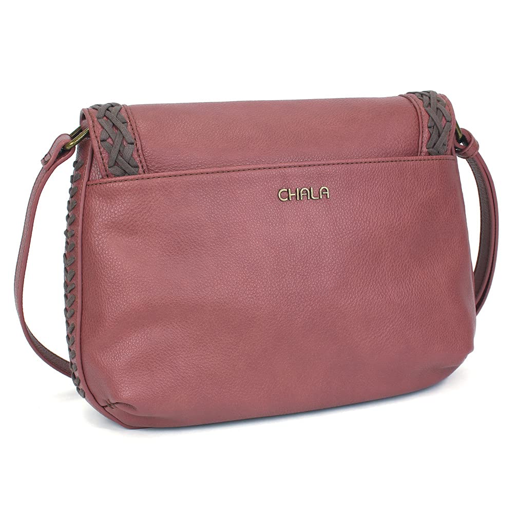 Braided Boho Crossbody -Slim Cat - Berry