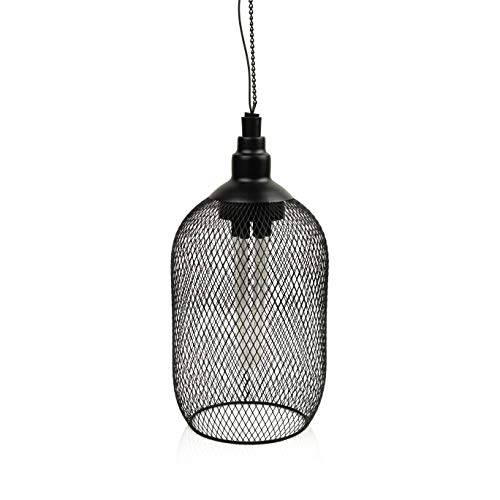 Alpine Corporation QTT391SLR-TM Solar Hanger w/White LED Light, 12", Black