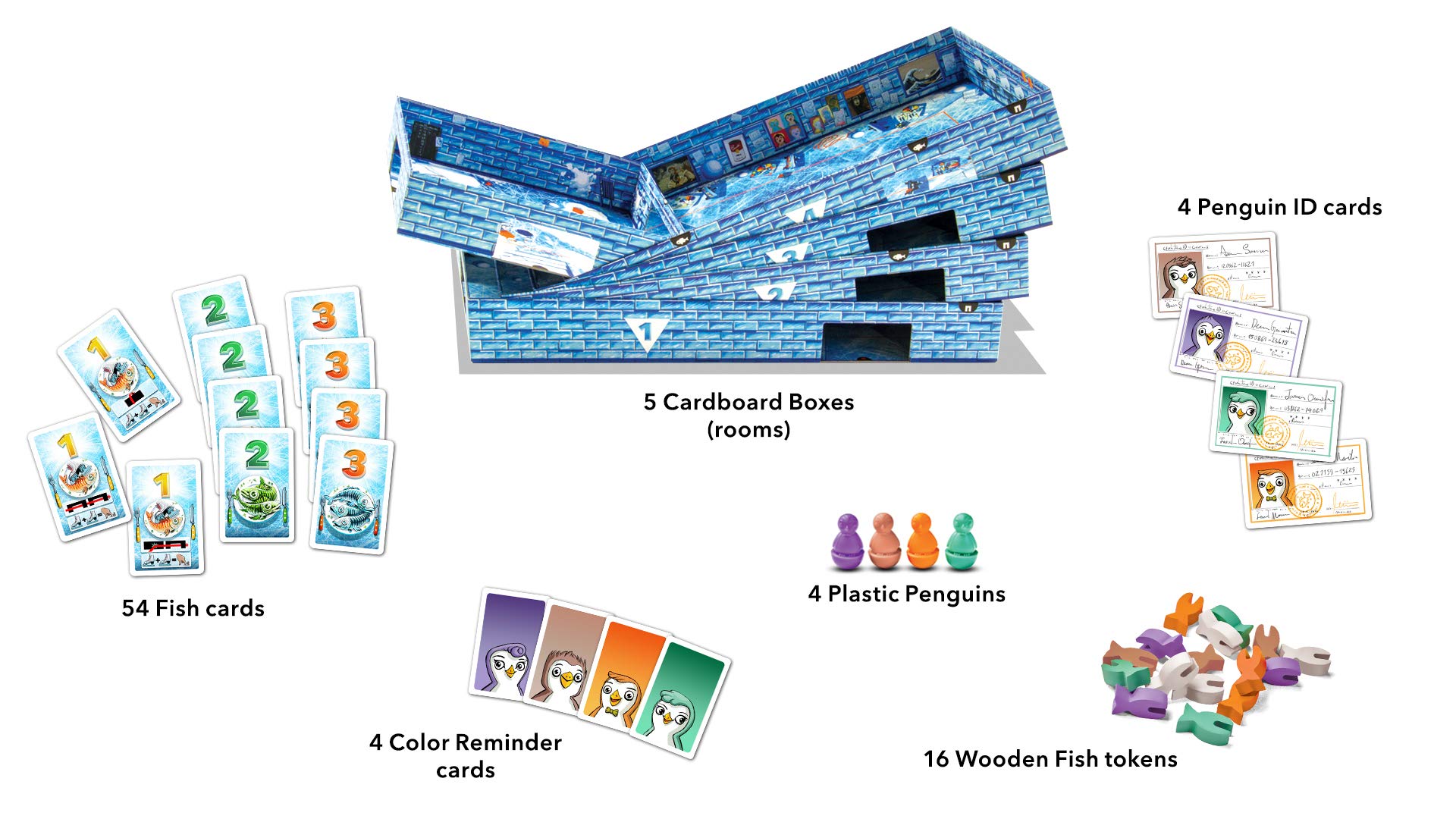 Brain Games ICECOOL 2 - A Fast & Fun Penguin Flicking Board Game, New Layouts & More Players, Age 6 and up, 2-8 Players, 30 Min Play Time, Award Winning Family Game by Brain Games,Multicolor