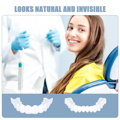 4 PCS Temporary dentures with Veneer for Both Men and Women, Covering Imperfect Teeth,Nature and Comfortable Veneers to Regain Confident Smile-E06