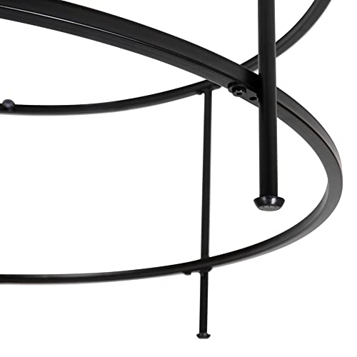 Flash Furniture Astoria Collection Round Coffee Table - Modern Clear Glass Coffee Table - Matte Gold Frame