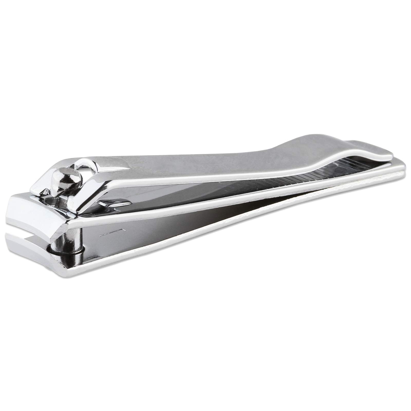 3pcs Large Beauticom Stainless Steel Curved Nail Clipper - Professional Ultra Sharp Sturdy Silver Finger Nail and Toe Nail Cutters for Acrylic Nails Grooming Manicure