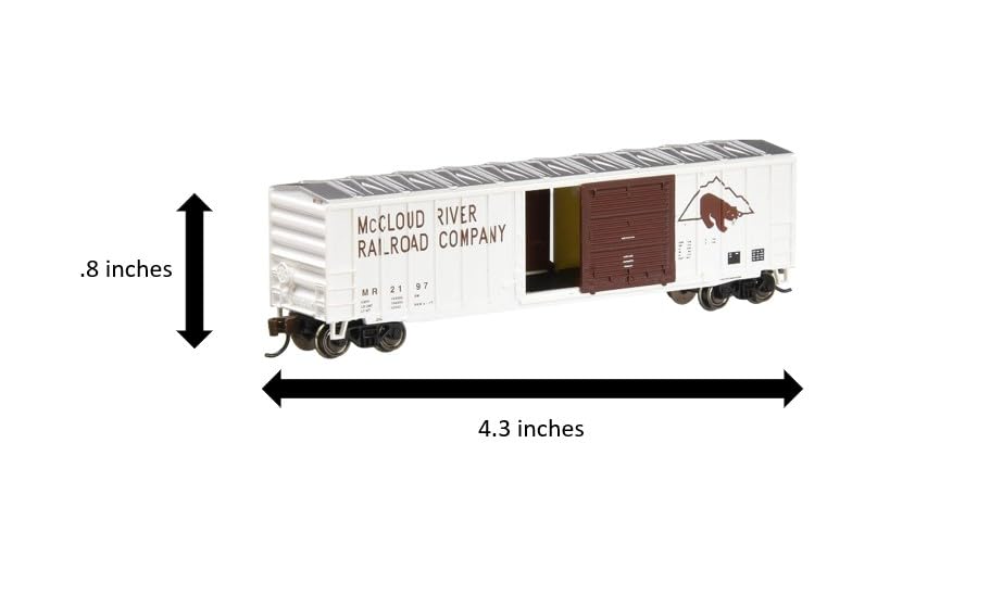 Bachmann Trains - ACF 50'-6" OUTSIDE BRACED SLIDING DOOR BOX CAR - McCLOUD RIVER - N Scale (19660)