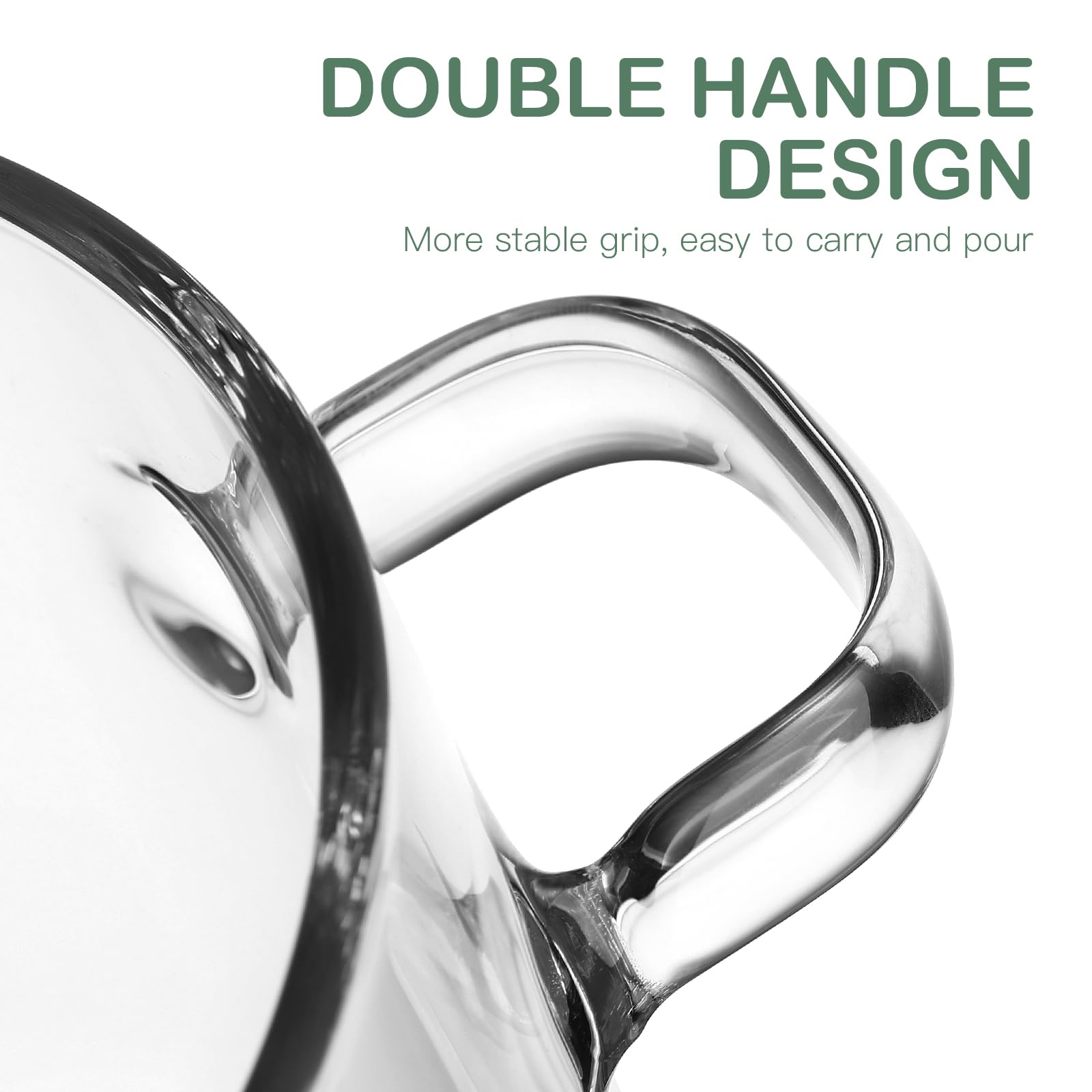 GANAZONO Cooking Pot Clear Saucepan Resistant Borosilicate Pot with Lid Handle Stovetop Simmer Pot Potpourri 1900ML