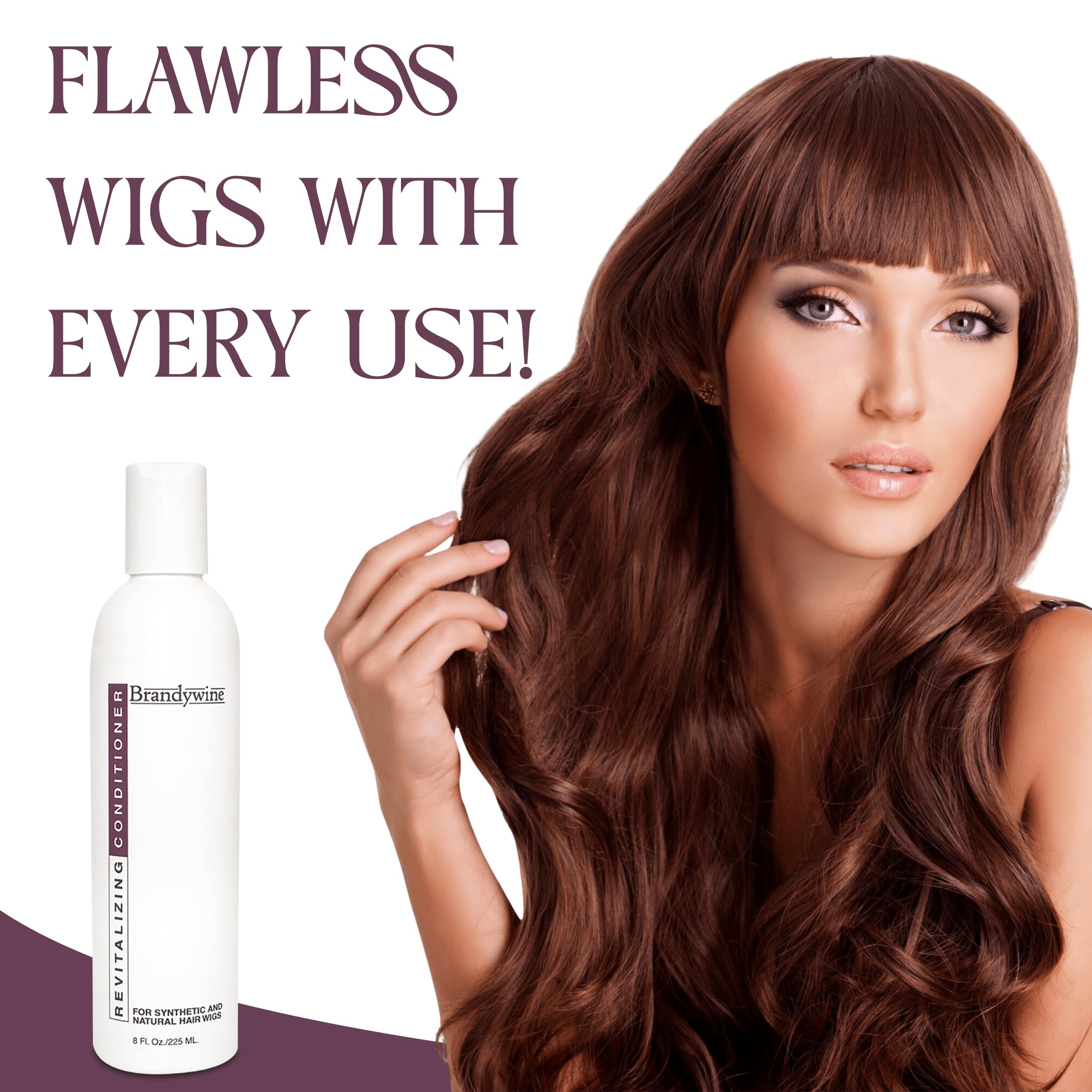 Brandywine Revitalizing Conditioner for Synthetic and Natural Hair Wigs, 8 Ounce