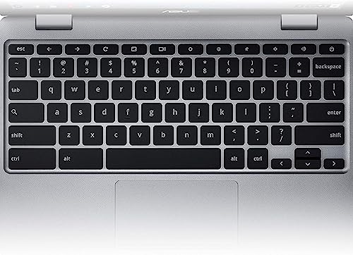 Asus C223 11.6/'' HD Chromebook Laptop, Intel Celeron N3350 Processor, 4GB RAM, 32GB eMMC Flash Memory, Intel HD Graphics, HD Webcam, Stereo Speakers, Chrome OS, Gray, (renewed)