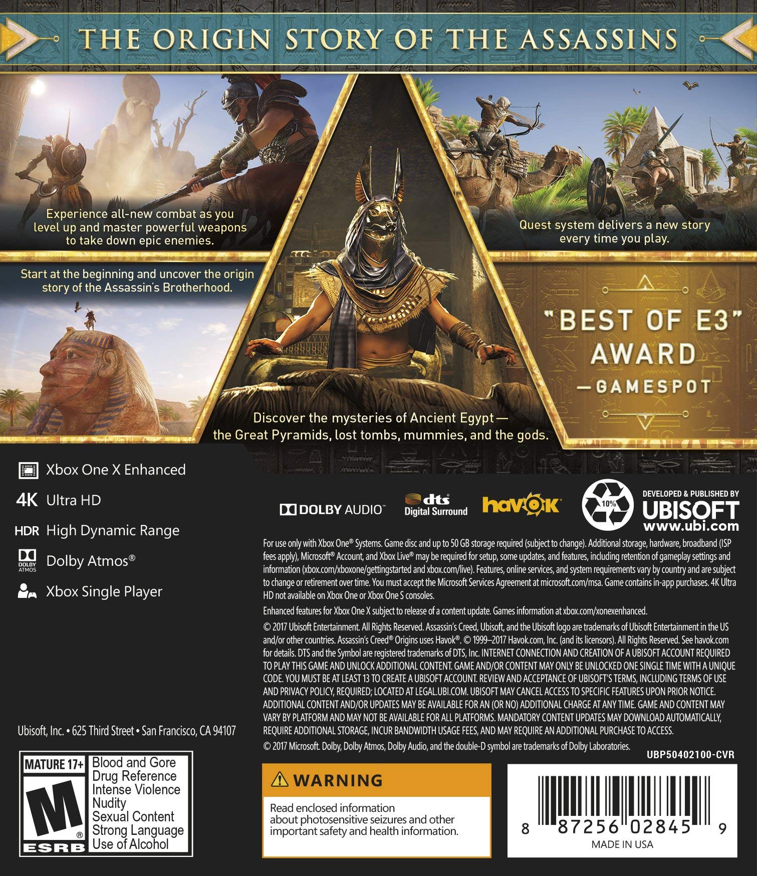 Assassin's Creed Origins - PlayStation 4 Standard Edition (Renewed)