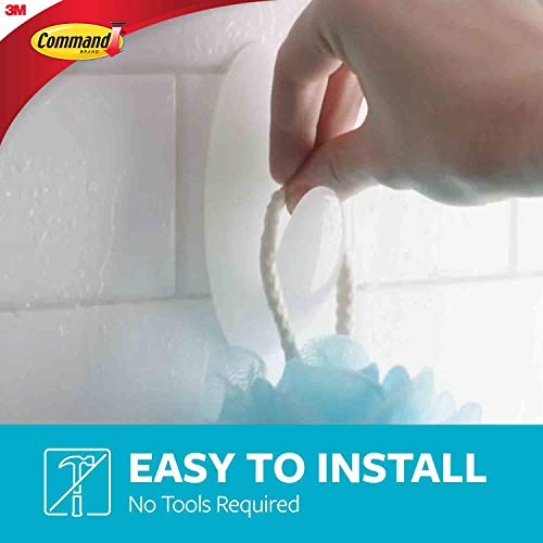 Command BATH17-ES-E 051141958392 Towel, Large, Clear Frosted, 1-Hook, 1 Water-Resistant Strip (BATH17-ES)