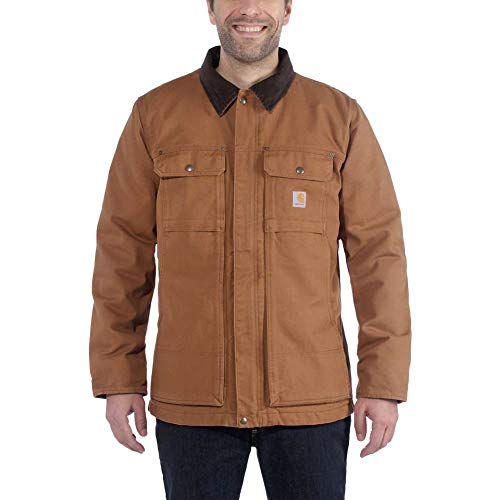Carhartt mens Full Swing Traditional Coat Work Utility Outerwear, Carhartt Brown, Medium US