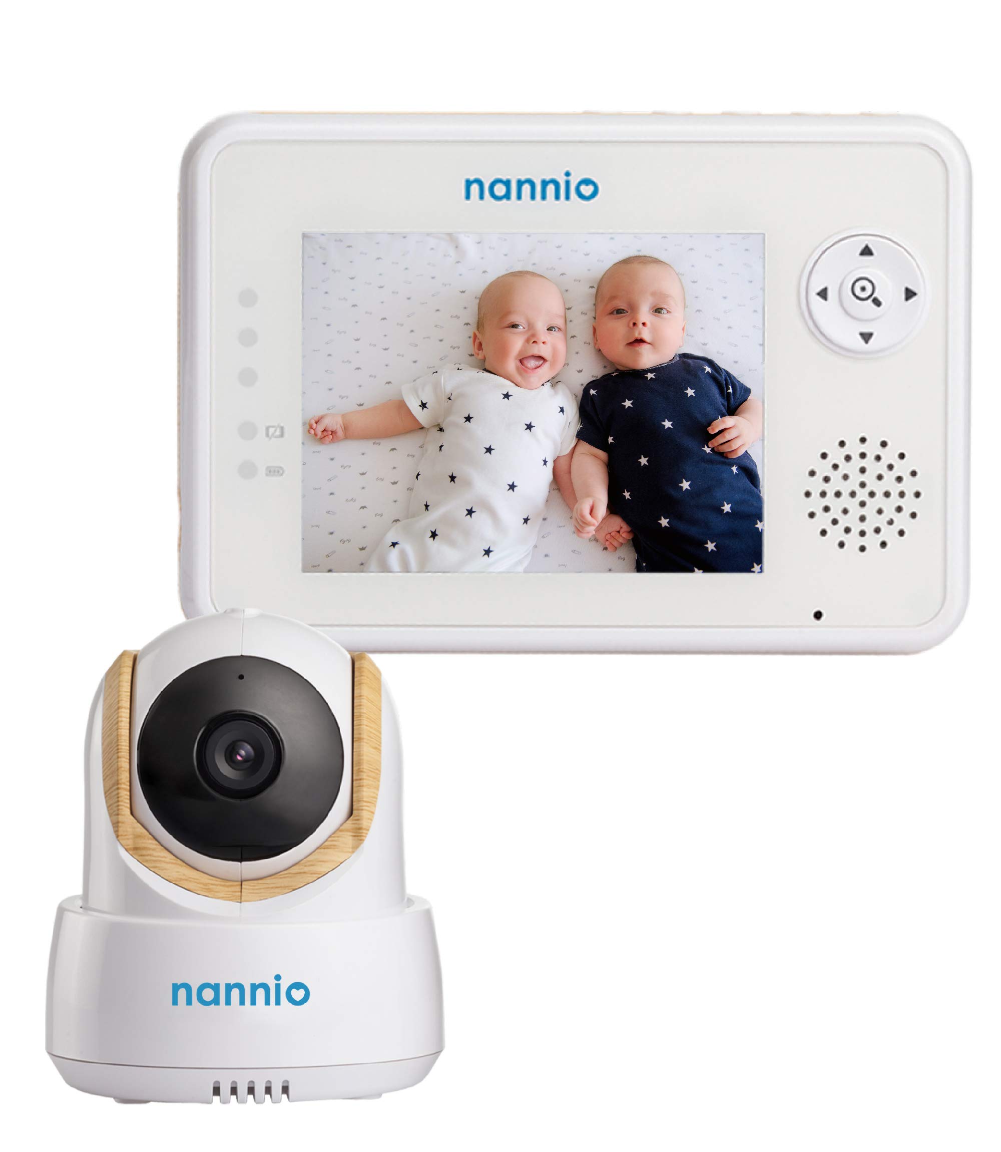 Nannio Comfy Ace Baby Monitor with Remote Pan-Tilt-Zoom Camera and 3.5inch LCD Screen, Infrared Night Vision, VOX, Alarm System, Two Way Talk, Lullaby, Baby Room Temperature
