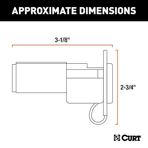 CURT 57627 6-Way Round Vehicle-Side to 4-Way Flat Trailer Wiring Adapter with Tester