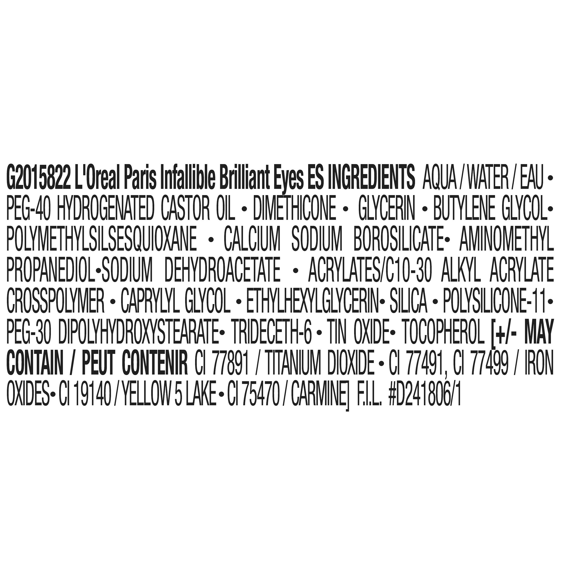 L’Oréal Paris Brilliant Eyes Shimmer Liquid Eye Shadow, Longwearing Lasting Shimmer, Crease Resistant, Flake-Proof, Precision Applicator, Quick Dry, Non-Greasy, Bronze Light, 0.1 oz.