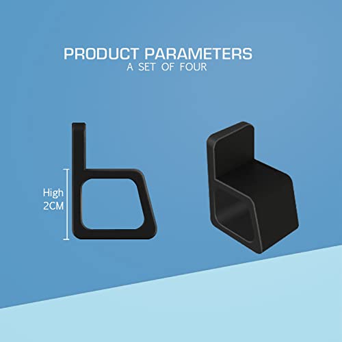4pcs Cooling Horizontal Version Heightening Bracket for X-Box One/S/X Game Console Cooling Stand Game Accessories (Black)