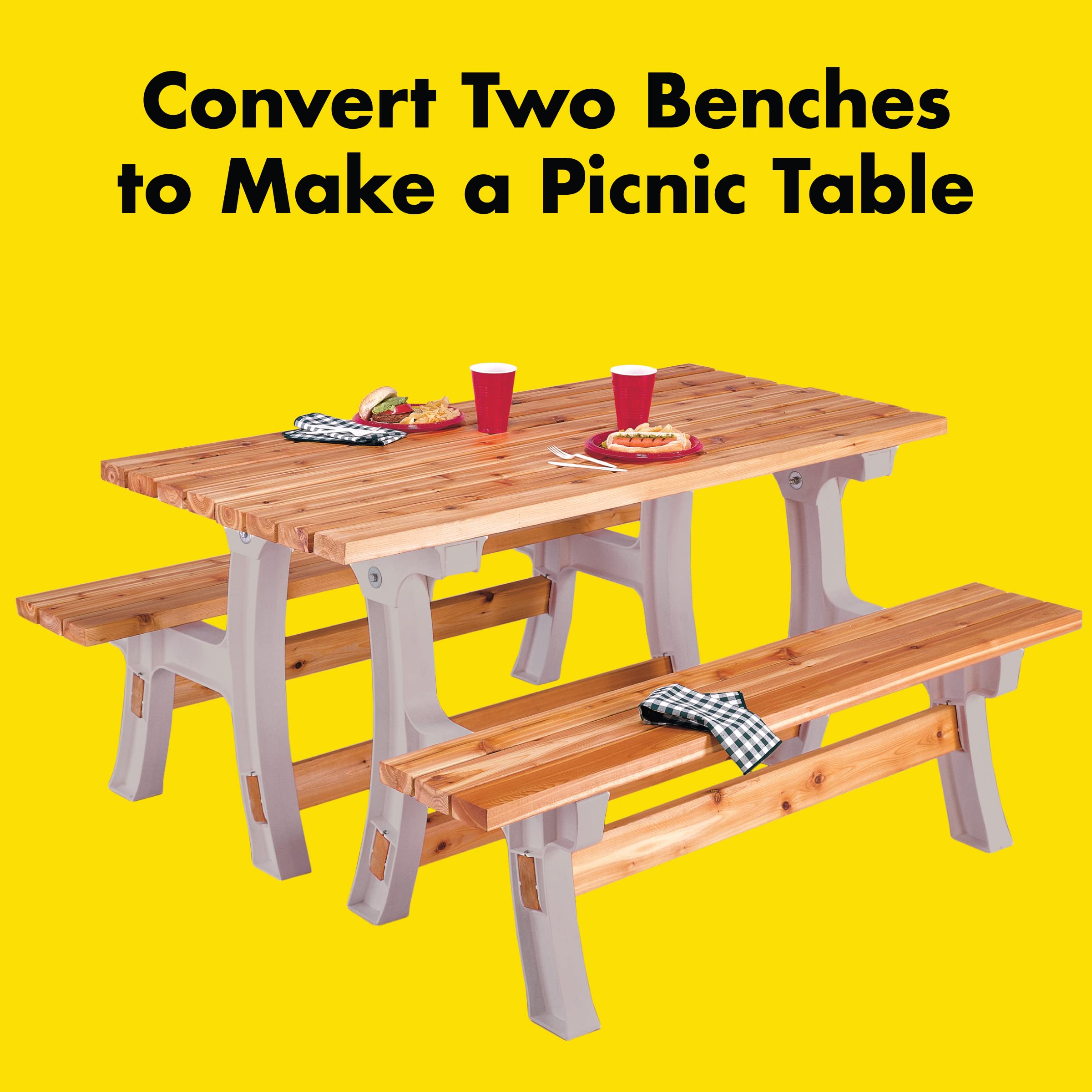 2x4basics 90110ONLMI 90110 Flip Top BenchTable, 6"D x 28.25"W x 34"H, Sand