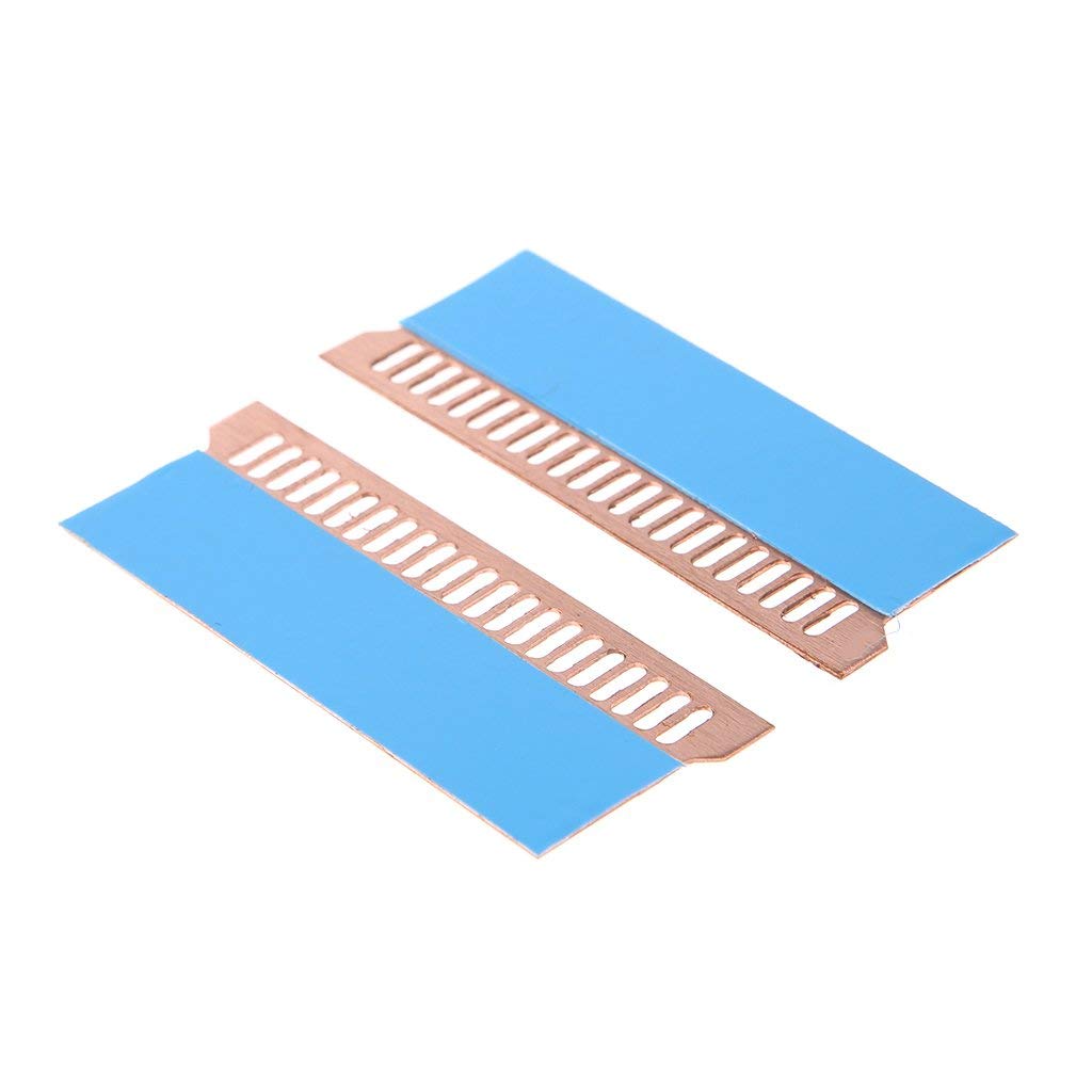 Easycargo Laptop Memory Heatsink Kit, Copper Heat Sink + Pre-Applied Thermal Conductive Adhesive Tape, Cooler Heatsink Pad for Cooling Laptop Notebook Memory RAM DDR5 DDR4 DDR3 SODIMM