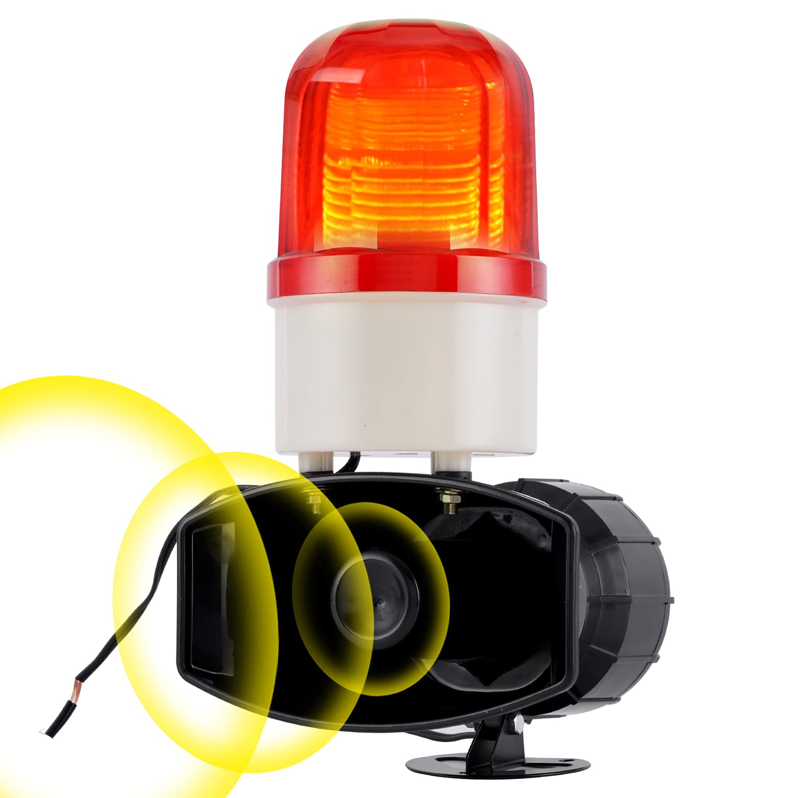 Saladulce Industrial Siren Alarm 110 Volt Siren with Light 115dB Sound and Light Alarm IP54