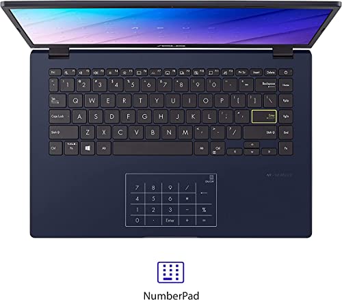 ASUS 14" Ultra Thin FHD PC Laptop, Intel Celeron N4020, 4GB RAM, 128GB, NumberPad, 1 Year Microsoft 365, Windows 11 Home in S Mode, Star Black + Accessories
