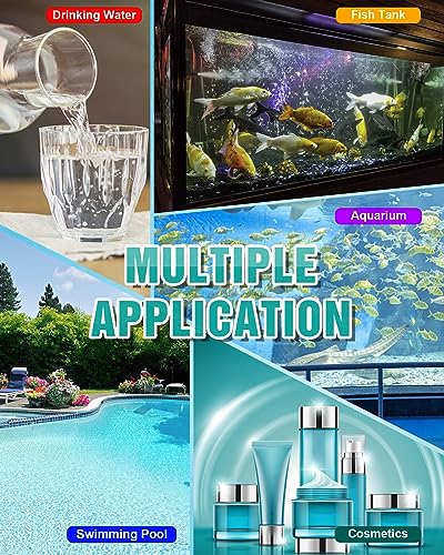 5 in 1 TDS Meter, Pool Salt Tester, 0.01 High Accuracy Digital PH Meter for Water, PH/TDS/EC/Salt/Temp Tester, PPM Meter Water Tester for Drinking Water, Hydroponics, Plants, Aquarium and Pool