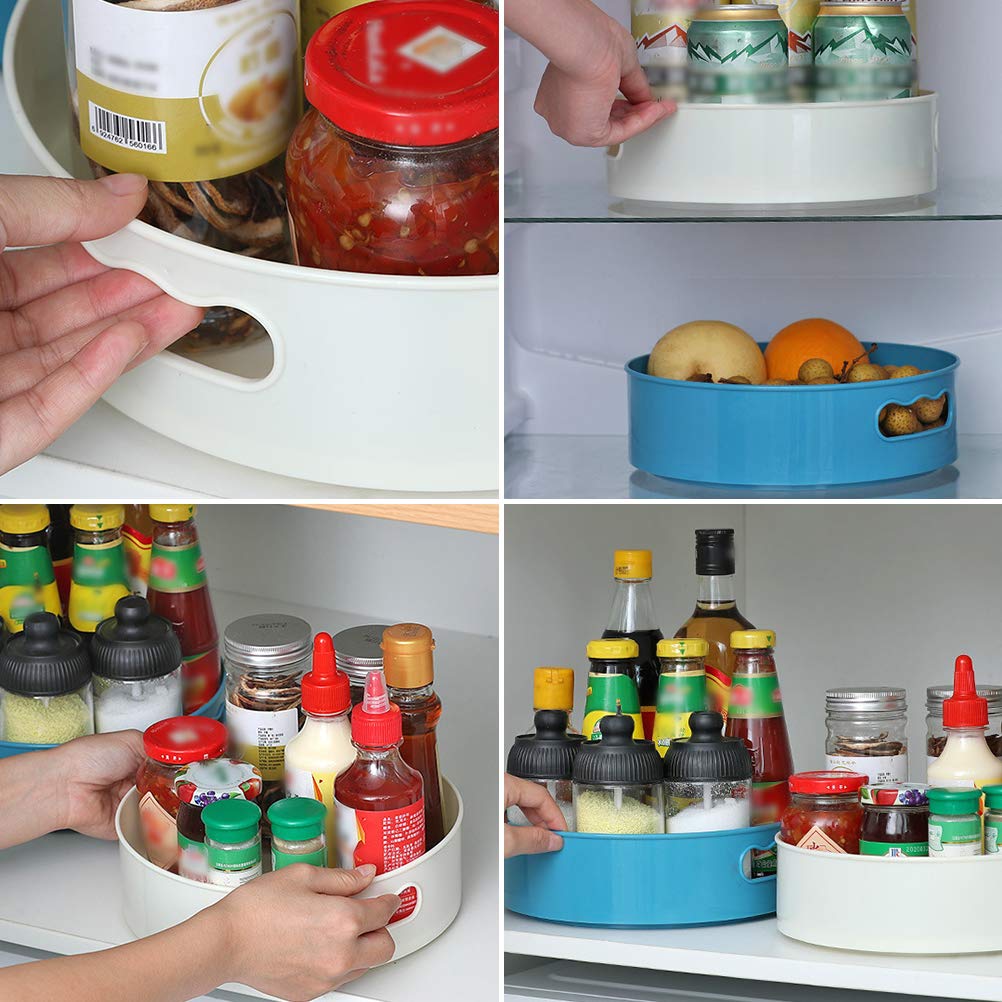 360° Rotating Multifunctional Turntable Spice Rack Organizer for Cabinet Kitchen Bathroom Countertop Pantry Storage with AntiSlip Design and Smart Storage, EcoFriendly Material
