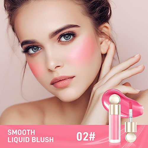 5 Pcs Liquid Blush For Cheeks Set, Greyghost Lightweight Cream Blush, Long-lasting Liquid Blush, Velvet Makeup Blush, Natural Matte Finish Soft Cream Blush Makeup (#01-#05)