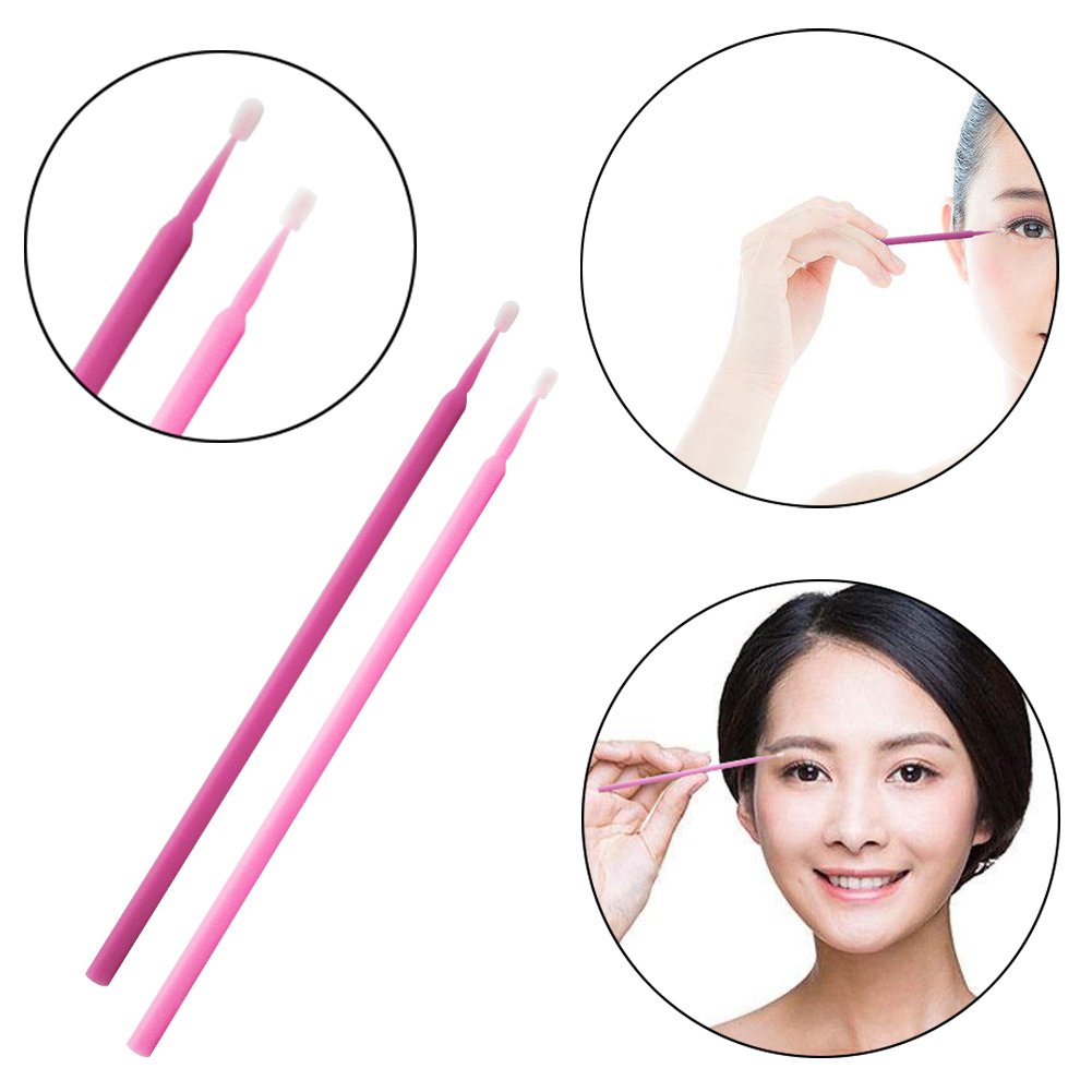GoWorth 500Pcs Durable Micro Disposable Eyelash Extension Individual Applicators Mascara Brush for Make up and Clean and Compatible and Eyelash Dedicated