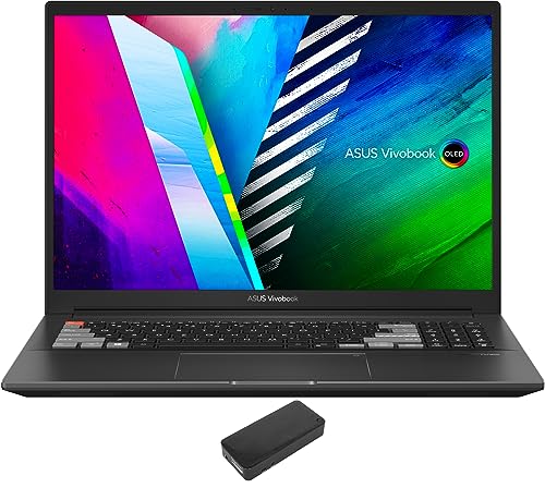 ASUS Vivobook Pro 16X OLED Gaming & Entertainment Laptop (AMD Ryzen 7 5800H 8-Core, 16GB RAM, 8TB PCIe SSD, GeForce RTX 3050 Ti, 16.0" 60Hz 4K (3840x2400), Fingerprint, Win 11 Pro) with DV4K Dock
