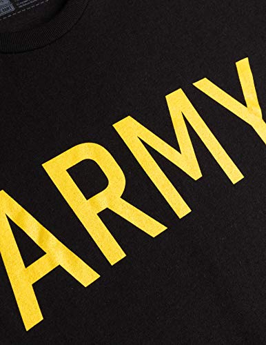 Army PT Style Shirt | U.S. Military Physical Training Infantry Workout T-Shirt-(BlackCot,XL)