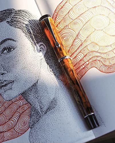 Conklin Duragraph Amber Fountain Pen, Med Nib (CK71342)