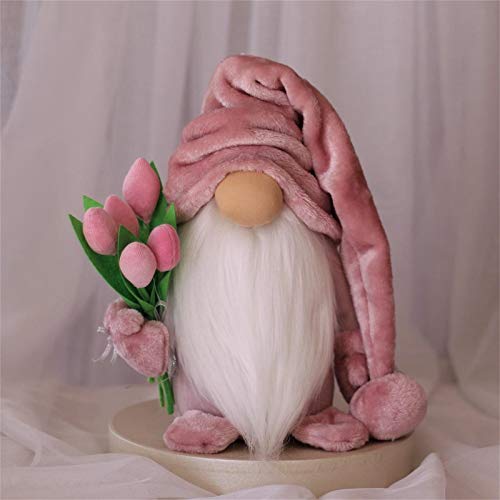 Mother's Day Gnome Faceless Doll Gifts Bedroom Living Room Desktop Decoration Kitchen Decor. Swedish Gnome Plush Decorations Elf Standing Post Home Decor for Mom (Pink 1PC)