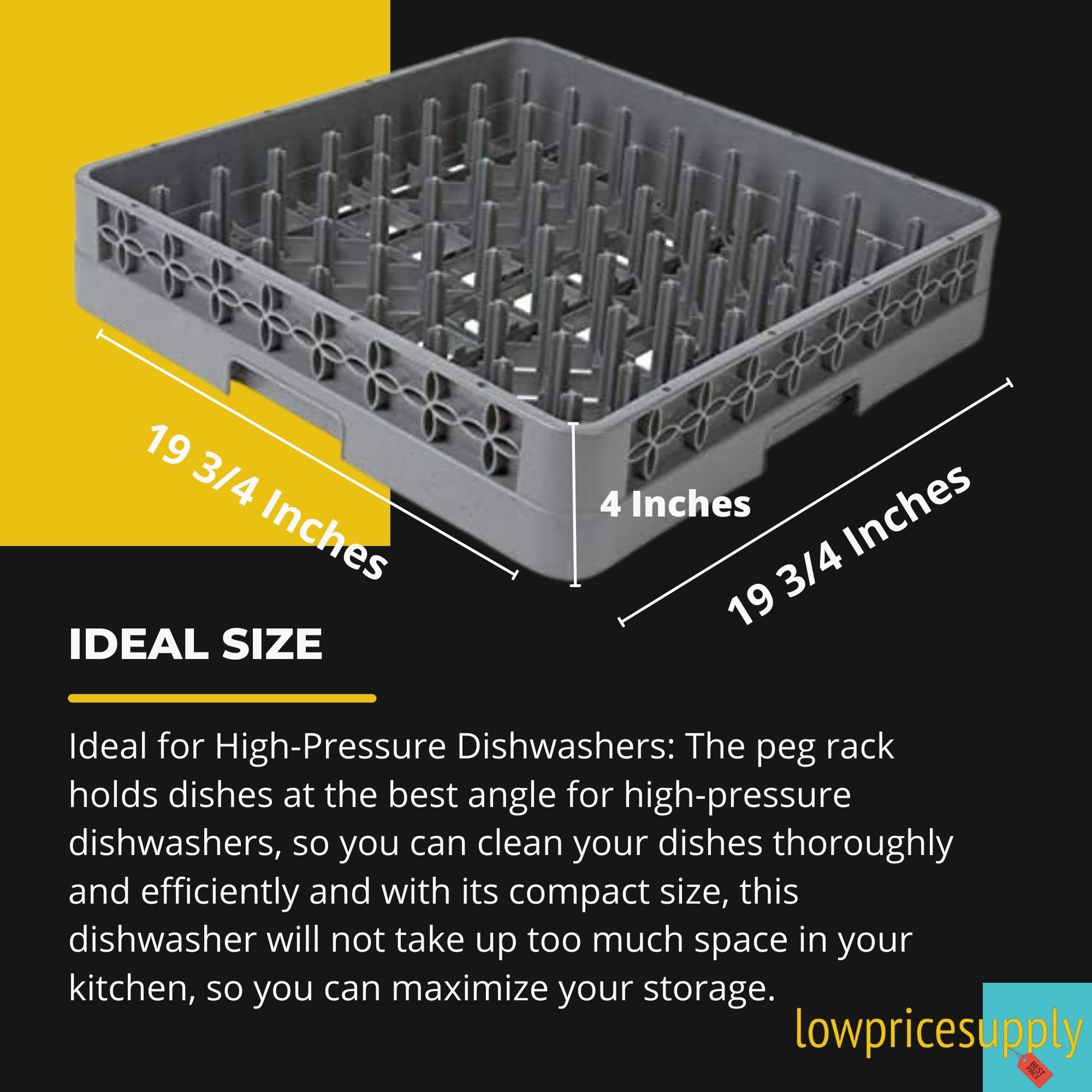 SET of 3 Commercial Restaurant Dishwasher Dish Washer Machine Cup Peg Tray Rack