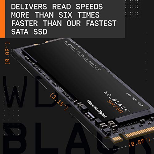 WD_BLACK 2TB SN750 NVMe Internal Gaming SSD Solid State Drive - Gen3 PCIe, M.2 2280, 3D NAND, Up to 3,400 MB/s - WDS200T3X0C