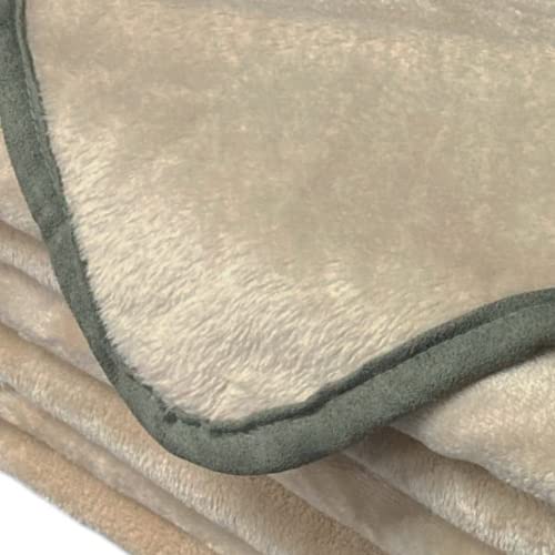 allecalm Fleece Bed Blanket King Size Lightweight Soft Warm Comfortable Cozy Fuzzy Plush Blanket for All Season for Bed, Sofa, Couch, Travel, Camping, Gift, 108x90 inch, Brown Tan