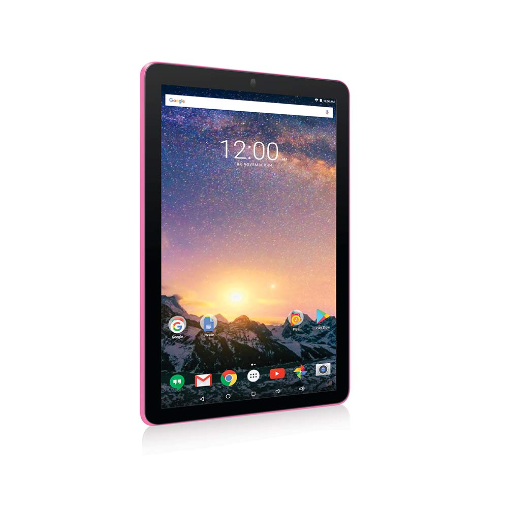 RCA 2018 Newest Premium High Performance Galileo 11.5" 2-in-1 Touchscreen Tablet PC Intel Quad-Core Processor 1GB RAM 32GB Hard Drive Webcam WiFi Bluetooth Android 6.0-Pink