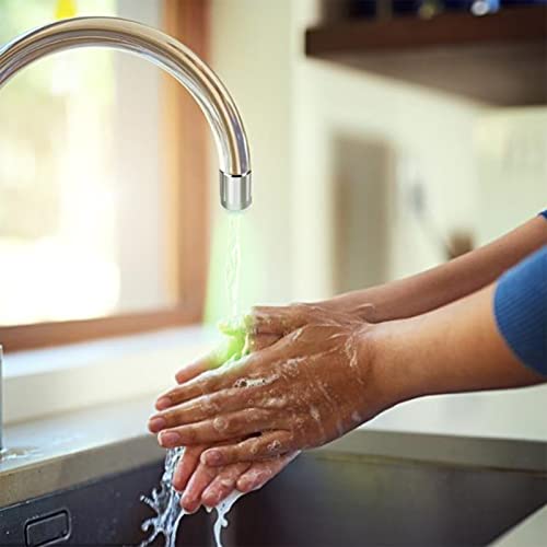 Acouto 3 Color LED Light Changing Glow Temperature Sensor Shower Stream Water Faucet Tap for Kitchen Temperature Control LED Light Water Faucet Tap