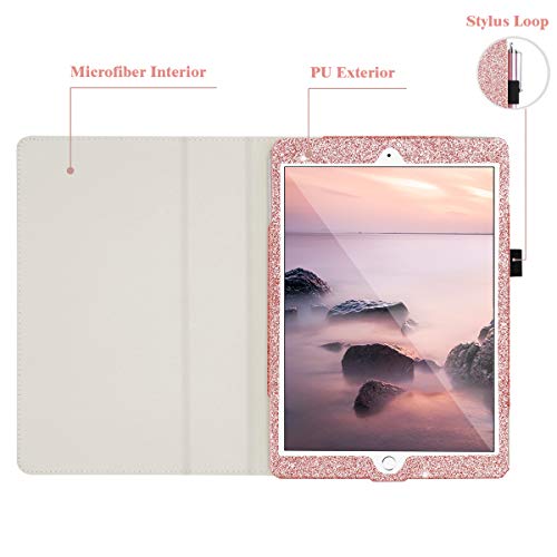 Fingic for iPad 10.2 Case 2021/2020/2019 - iPad 9th/8th/7th Generation Case Luxury Sparkly Folio Folding Stand Cover Auto Wake/Sleep Smart Case for New iPad 10.2” 2021/2020/2019 (9th/8th/7th Gen)
