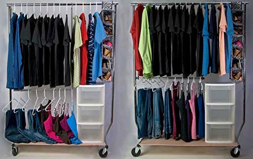 Higher Hangers Classic Short Neck Design Heavy Duty Slim Plastic Space Saving Clothes Hangers- 40 Pack - Create Extra Closet Space, Non-Slip, Durable, Practical, and Versatile Closet Organizer (White)