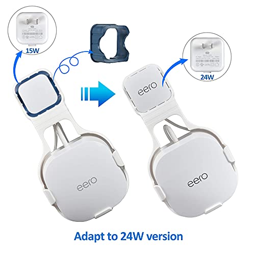 STANSTAR Wall Mount for Eero 6 Dual-Band Mesh Wi-Fi 6 Router, Sturdy Outlet Brackets Holder, Space Saving, Cord Management for Eero 6 Router Without Messy Wires and Screws (3Pack)