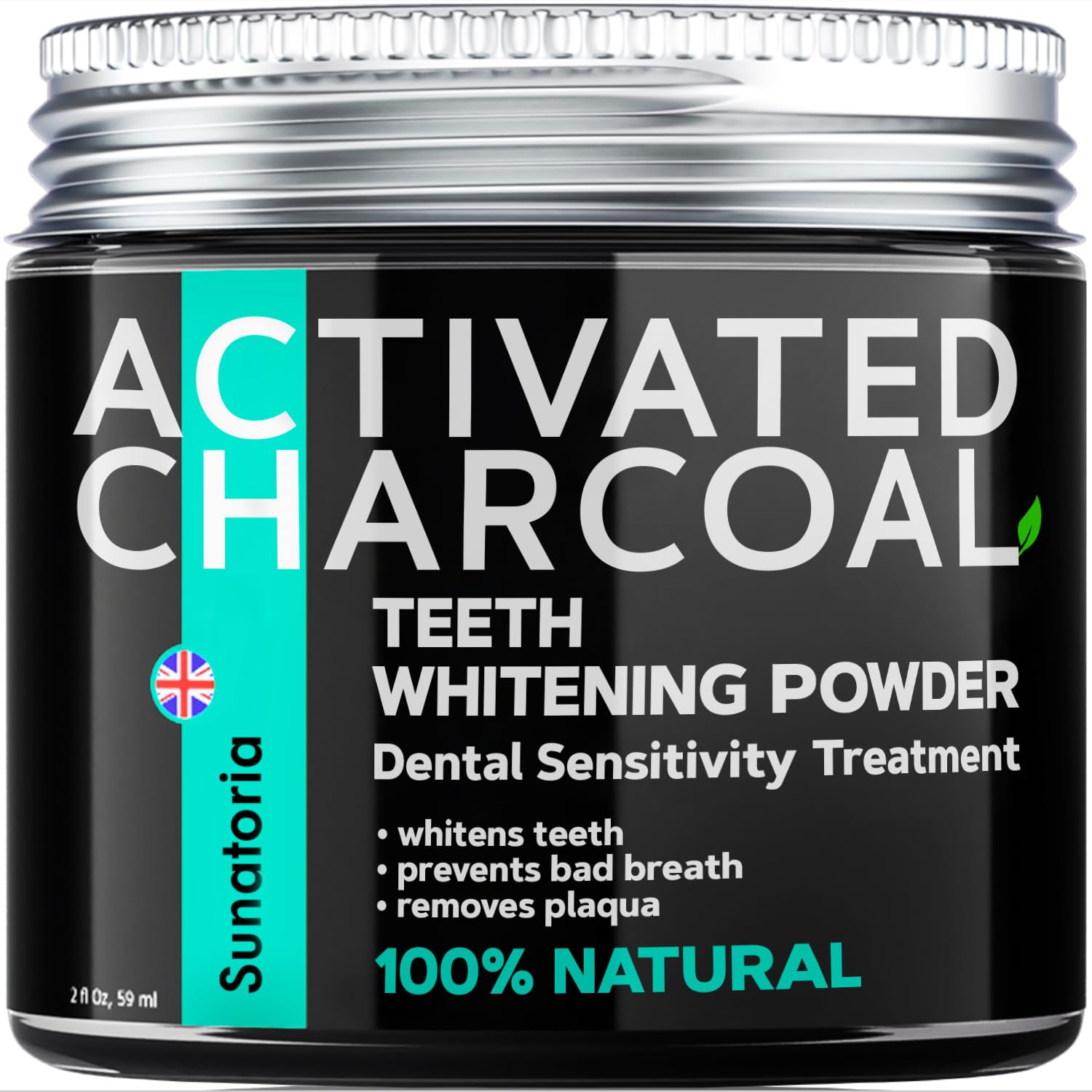 Teeth Whitening Powder - Remineralizing Tooth Powder for Tooth Whitening 5 in 1 Formula | Blanqueador de Dientes | Charcoal Toothpaste Alternative | Sensitivity Treatments