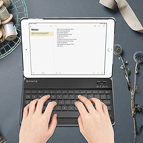 FINTIE Keyboard Case for iPad 6th / 5th Generation (2018/2017), iPad Air 2 / Air 1 (9.7 Inch) - Slim Shell Stand Cover w/Magnetically Detachable Wireless Bluetooth Keyboard, Black
