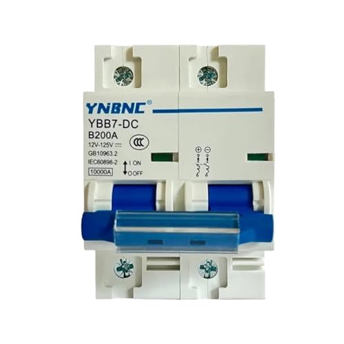 5pcs 2P 100/125/150/200A 250A DC Circuit Breaker 12V 24V 36V 48V 60V 72V 96V 120V Solar Cells Battery System Circuit Breaker (Size : 2P, Color : 150A)