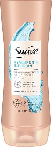 Suave Hydrating Conditioner Conditioner for Dry Hair Hyaluronic Acid Long Lasting Hydration 12.6 oz
