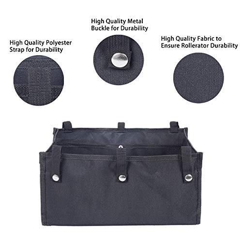 AROUY Walker Bag Under Seat for Four Wheel Rollator, Rollator Bag Tote Organizer Pouch Storage to Walkers for Senoirs, Walker Accessories (Black, M)