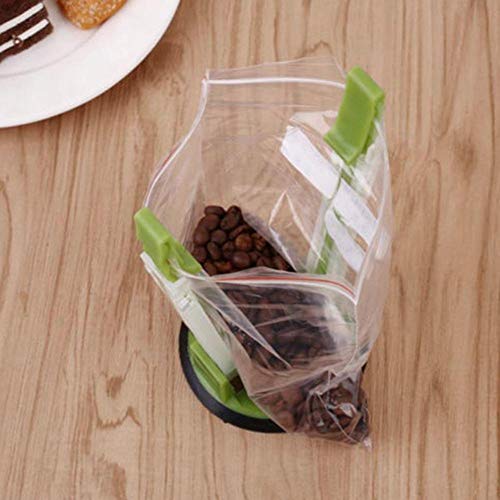 Furnoor Adjustable Hands Free Baggy Rack Clip Kitchen Food Storage Bag Opener Holder Anti-slip Practical Durable(Green)